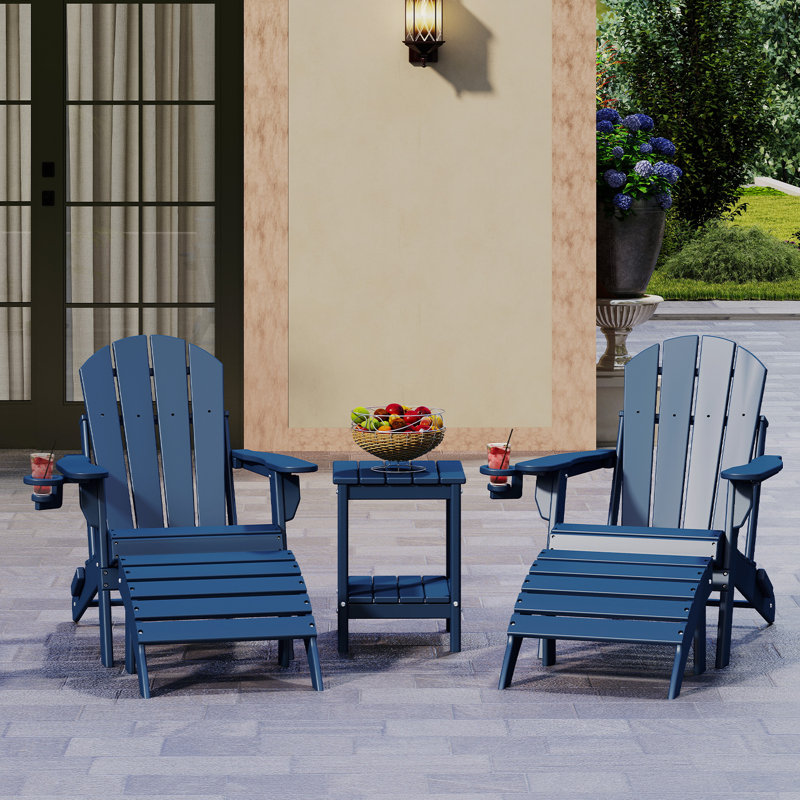 Rosecliff Heights 5 Pcs Hdpe Folding Adirondack Chairs Seating Group ...