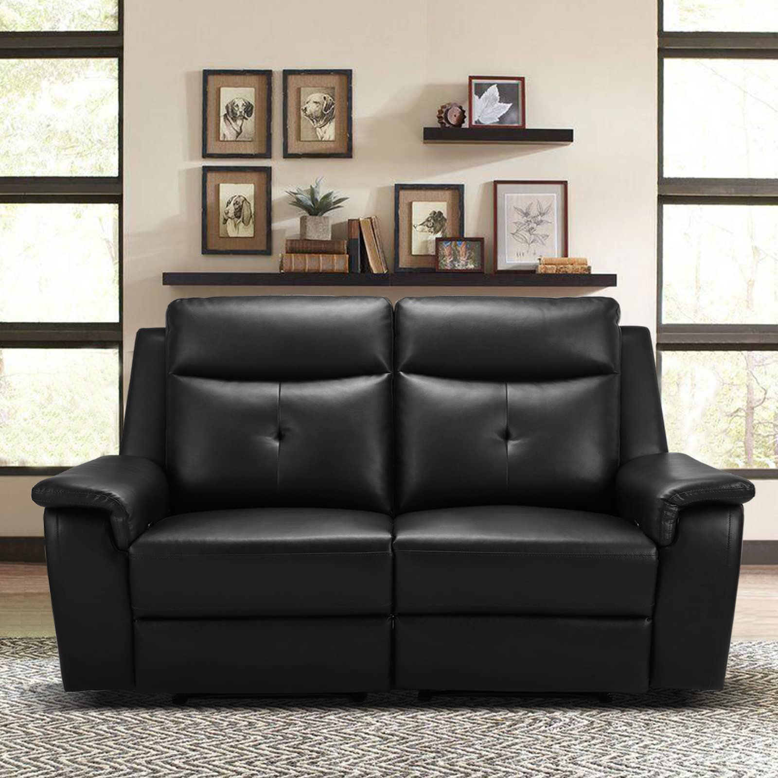 Ebern Designs Double Reclining Loveseat, Double Reclining Manual ...