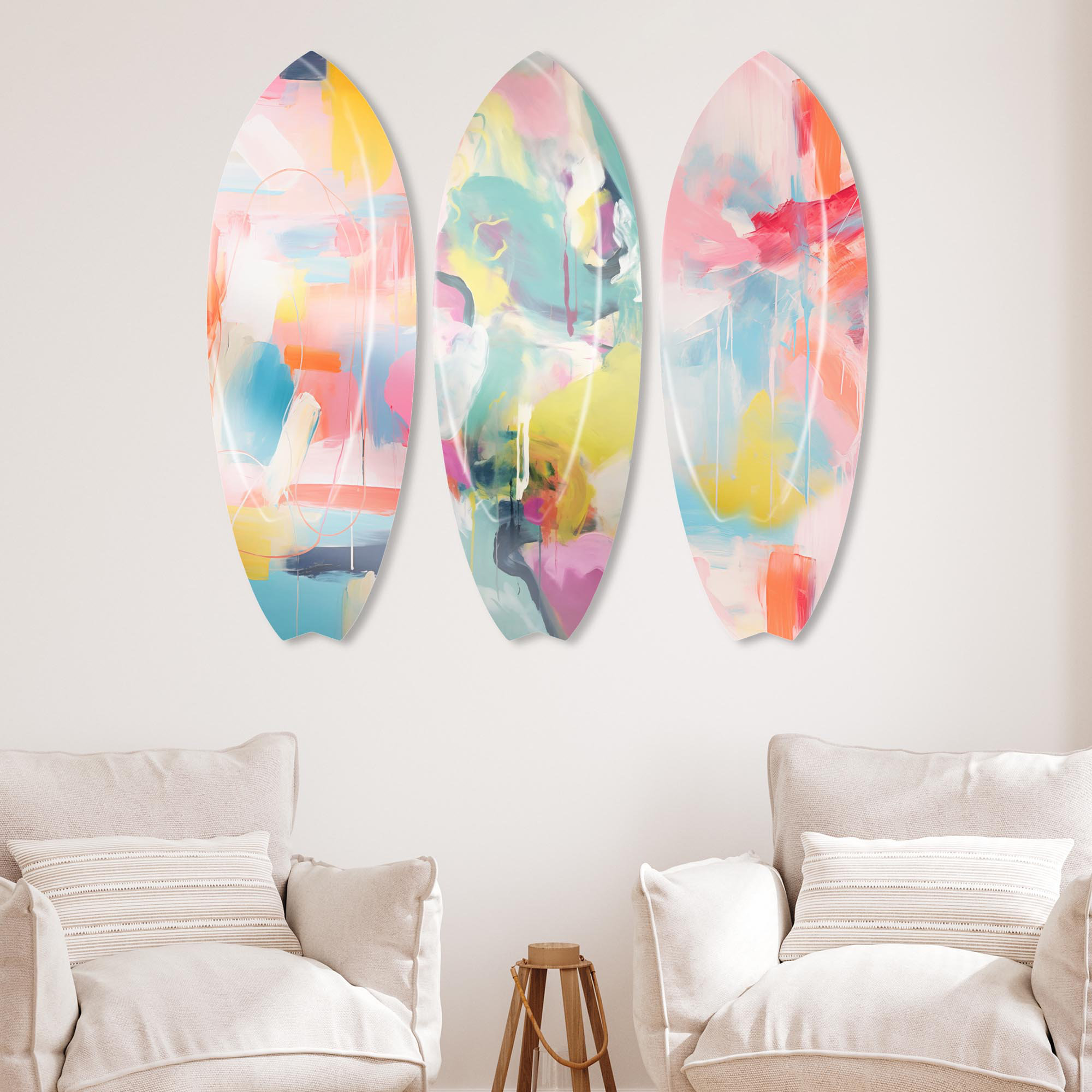 Notori Art Notoriart Abstract Coastal Acrylic Wall Art, 3 panel 13" x ...