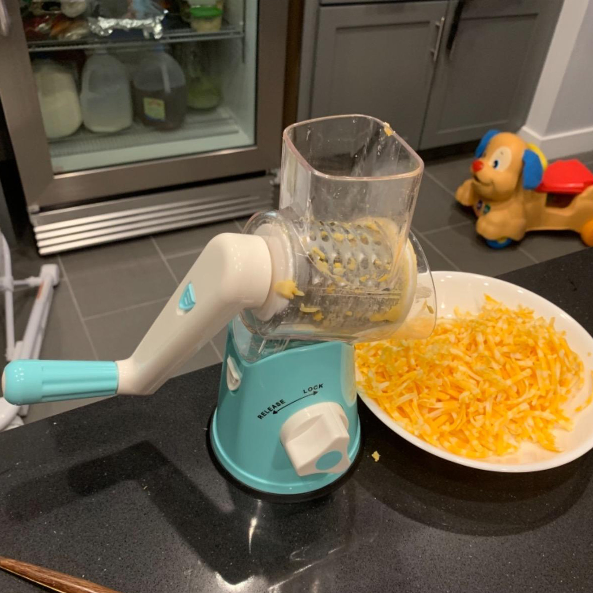 ESHOO Vegetable Mandoline Slicer, 3 In 1 Round Veggie Chopper Fruit ...