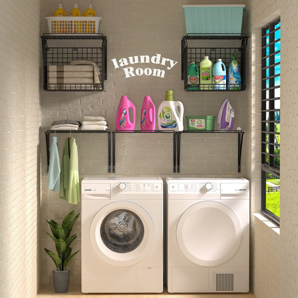 URKNO Metal Wall Mounted Laundry Room Organizer | Wayfair