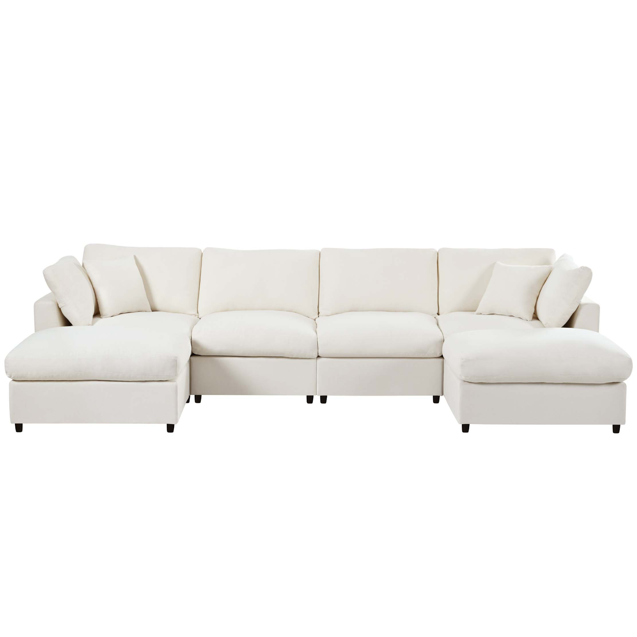 Latitude Run® 130" Large U-Shaped Sectional Sofa With 2 Movable ...