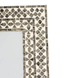 Dakota Fields Capiz Shell Handmade Accent Wall Mirror & Reviews | Wayfair