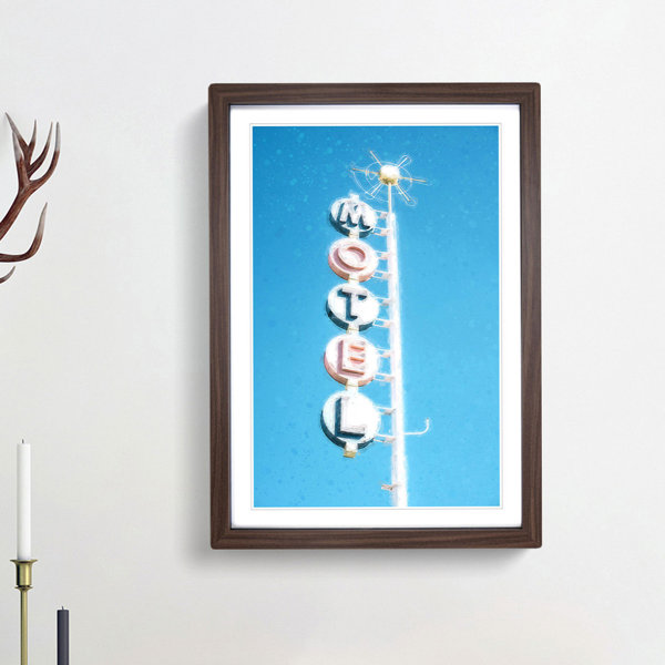 East Urban Home Retro Motel Sign - Picture Frame Graphic Art Print ...