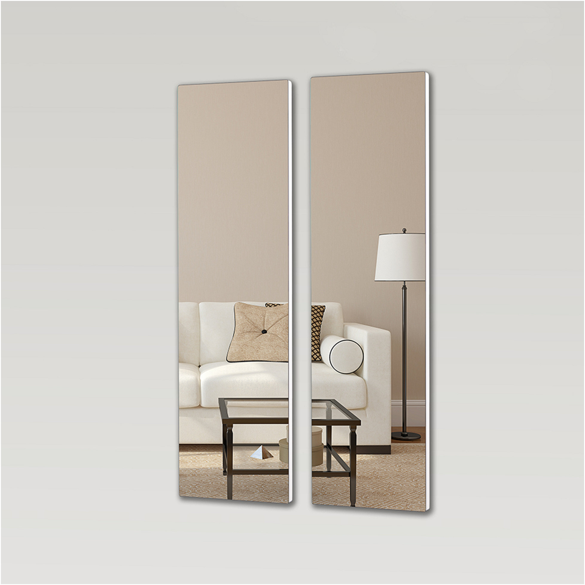 Ebern Designs Wall Mount Mirror Set Of 2.MDF Mirror Wall Mount At ...