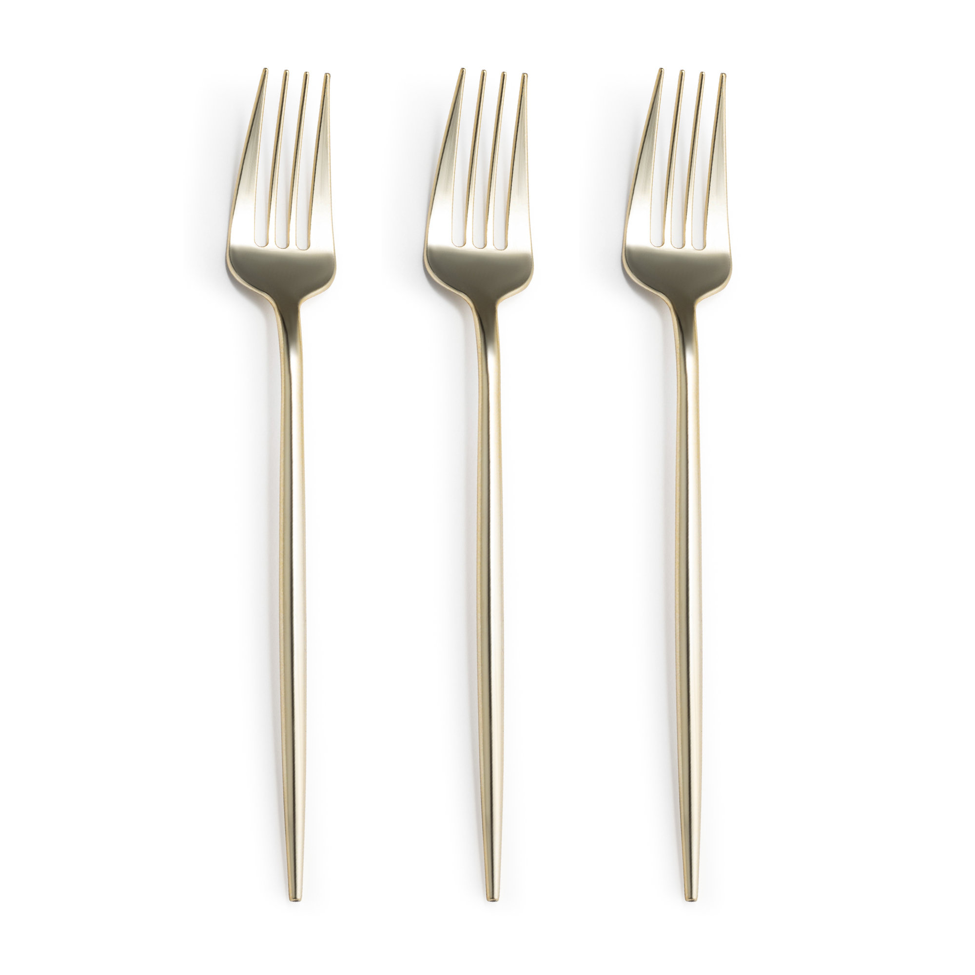 Smarty Had a Party Shiny Gold Moderno Disposable Plastic Dessert Forks ...