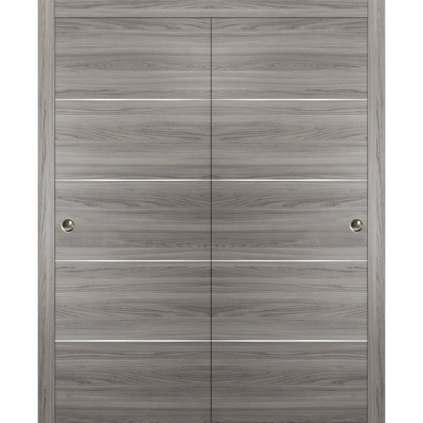SARTODOORS Planum Flush Wood Sliding Closet Doors & Reviews | Wayfair