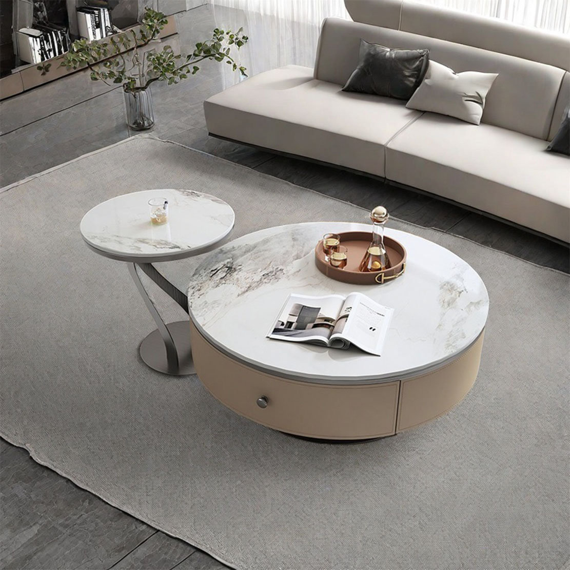 Orxva Galaxy Round rock plate coffee table | Wayfair