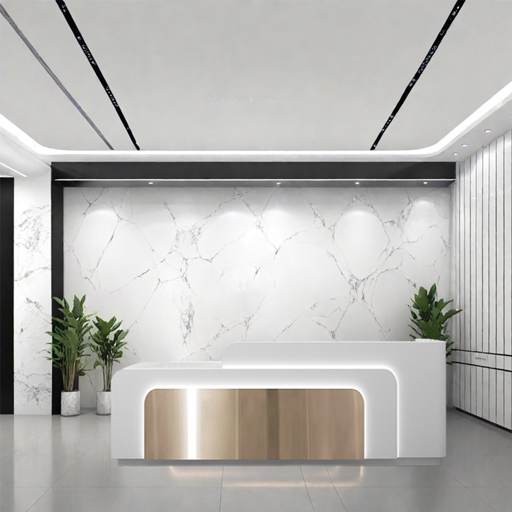 OX Art Reception Desk Rectangular Information Desk, Cashier Counter ...