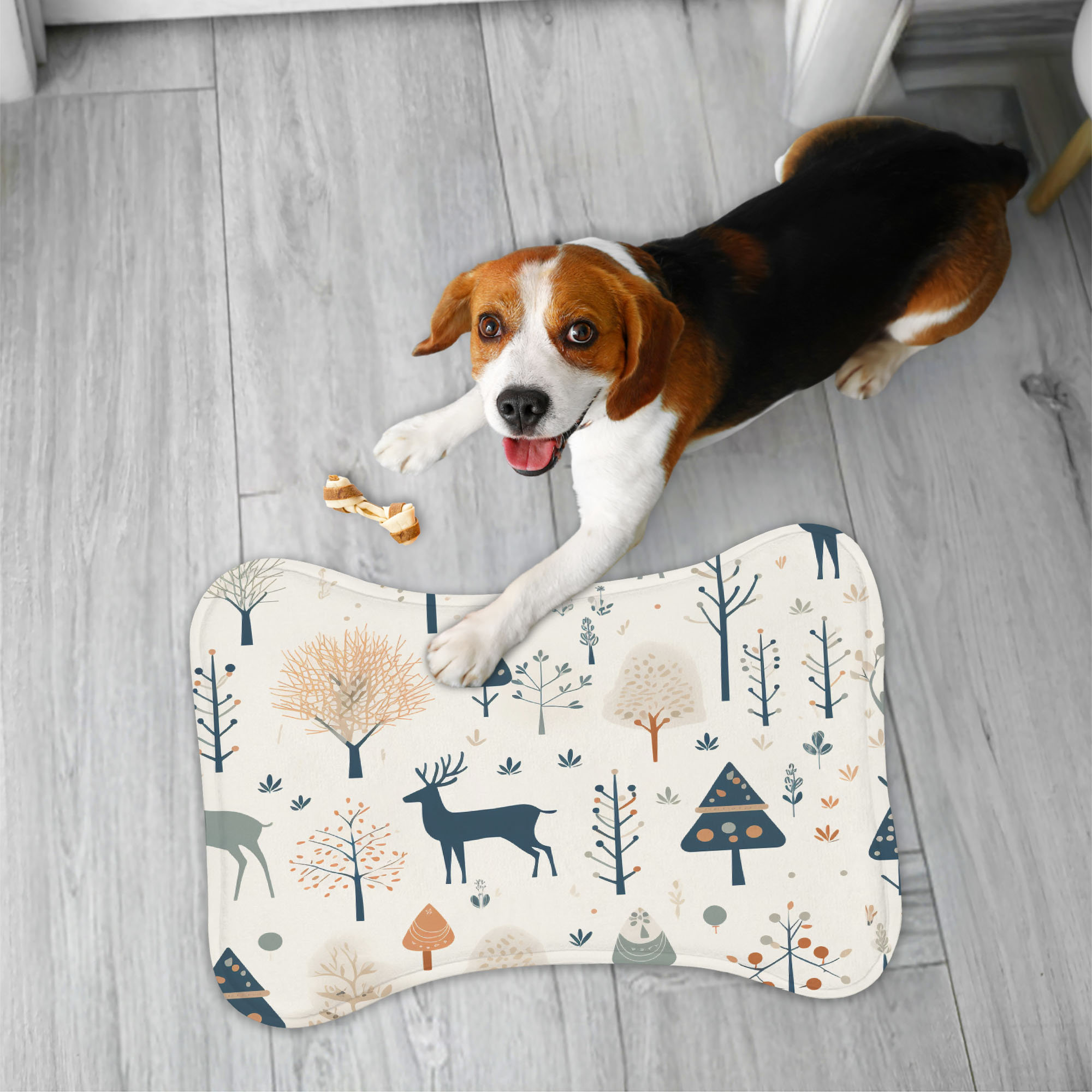 MentionedYou Scandi Snow Art - 1 Piece Bone Shape Feeding Mat | Wayfair