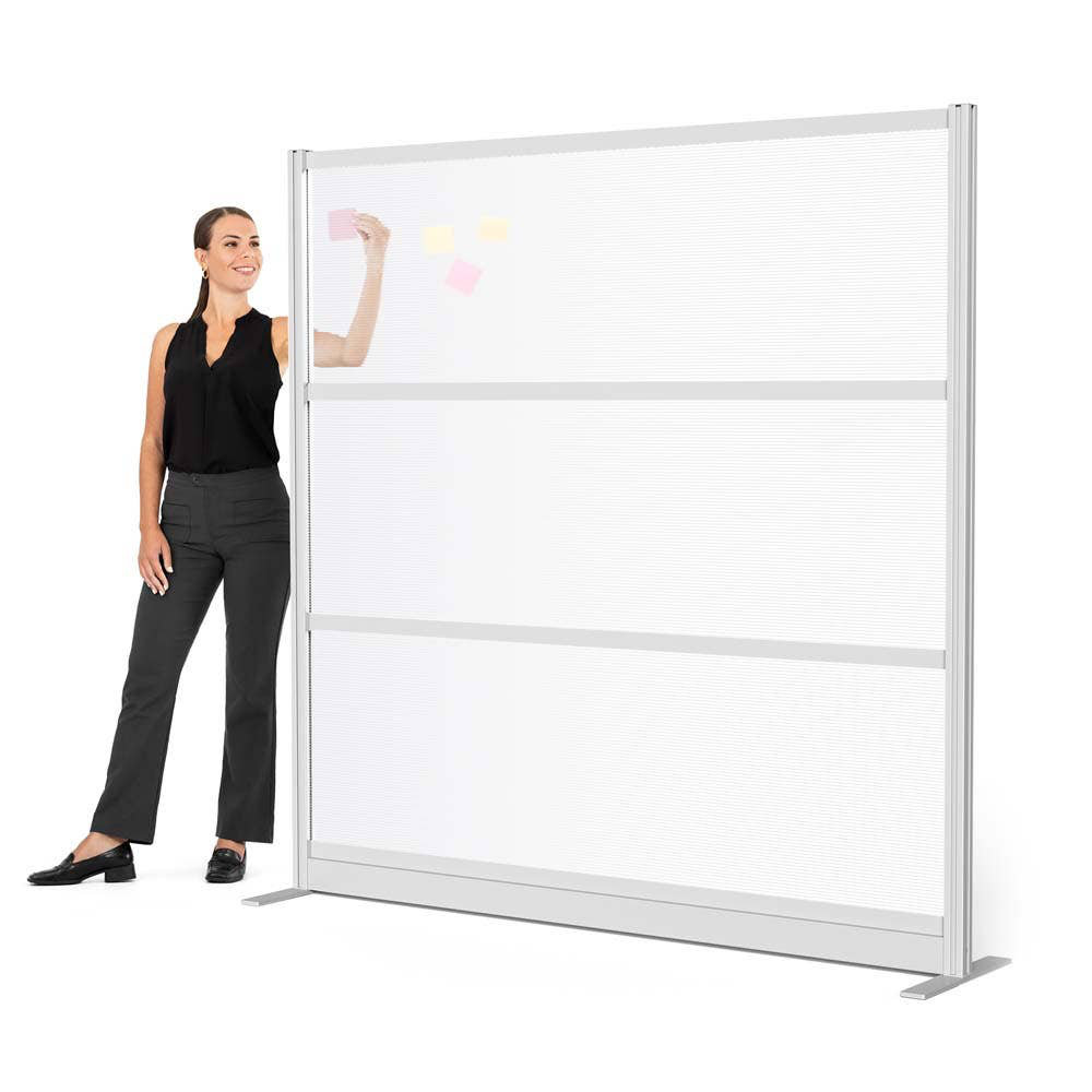 Luxor Harmony Translucence Modular Wall Room Divider System, 70 W x 70 ...