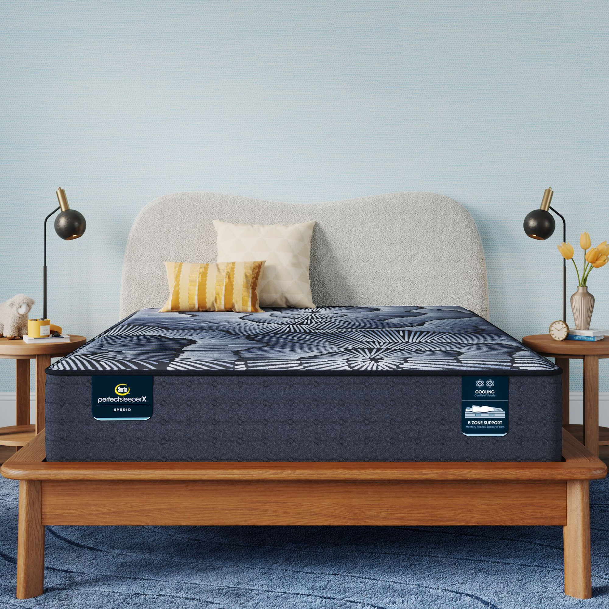 Serta Perfect Sleeper X Aspen Firm Smooth Top 12.5" Hybrid Mattress ...