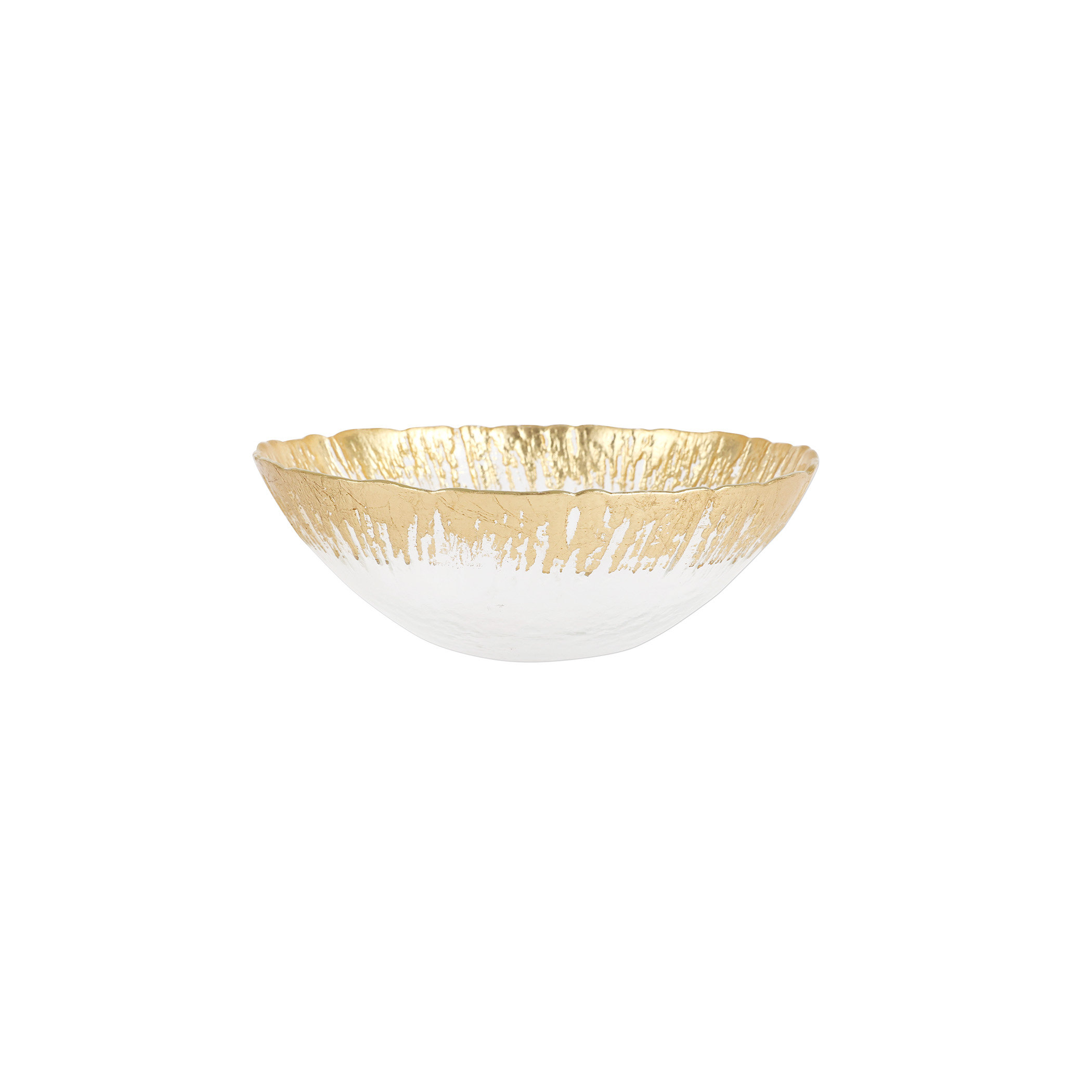 VIETRI Rufolo Glass Gold Brushstroke Small Bowl | Wayfair