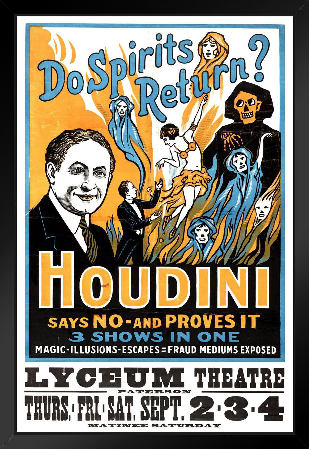 Corrigan Studio Harry Houdini Do Spirits Return Seance Spooky Magic ...