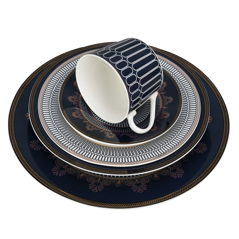 STP Goods 20 Piece Porcelain China Dinnerware Set - Service for 4 | Wayfair