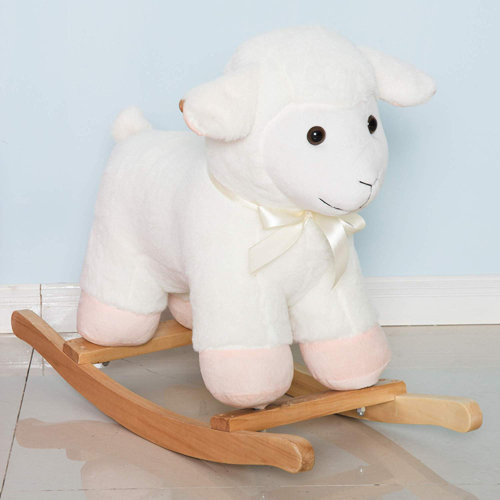Qaba Kids Playtime Plush Sheep Lamb Toy Ride Rocking Horse & Reviews ...