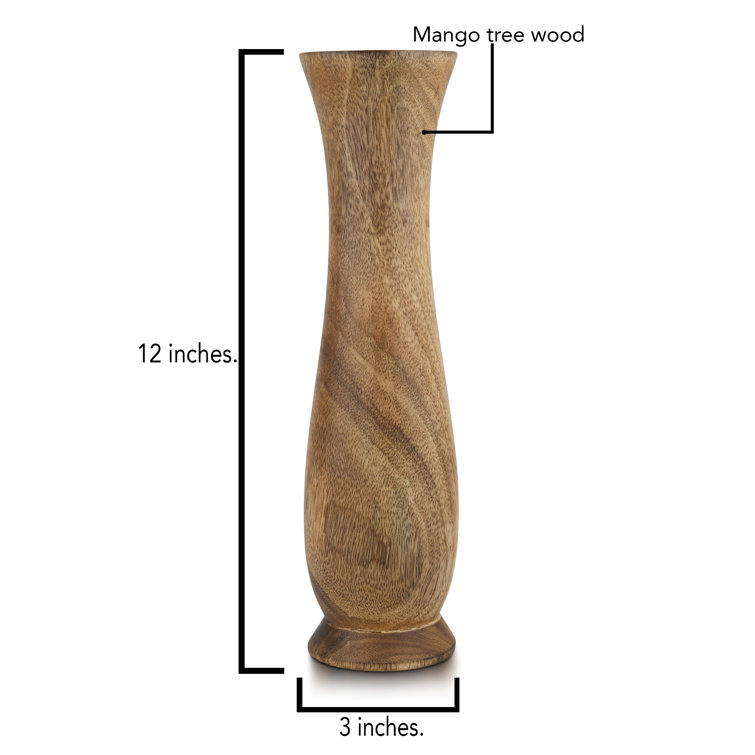 Millwood Pines Wood Table Vase - Wayfair Canada