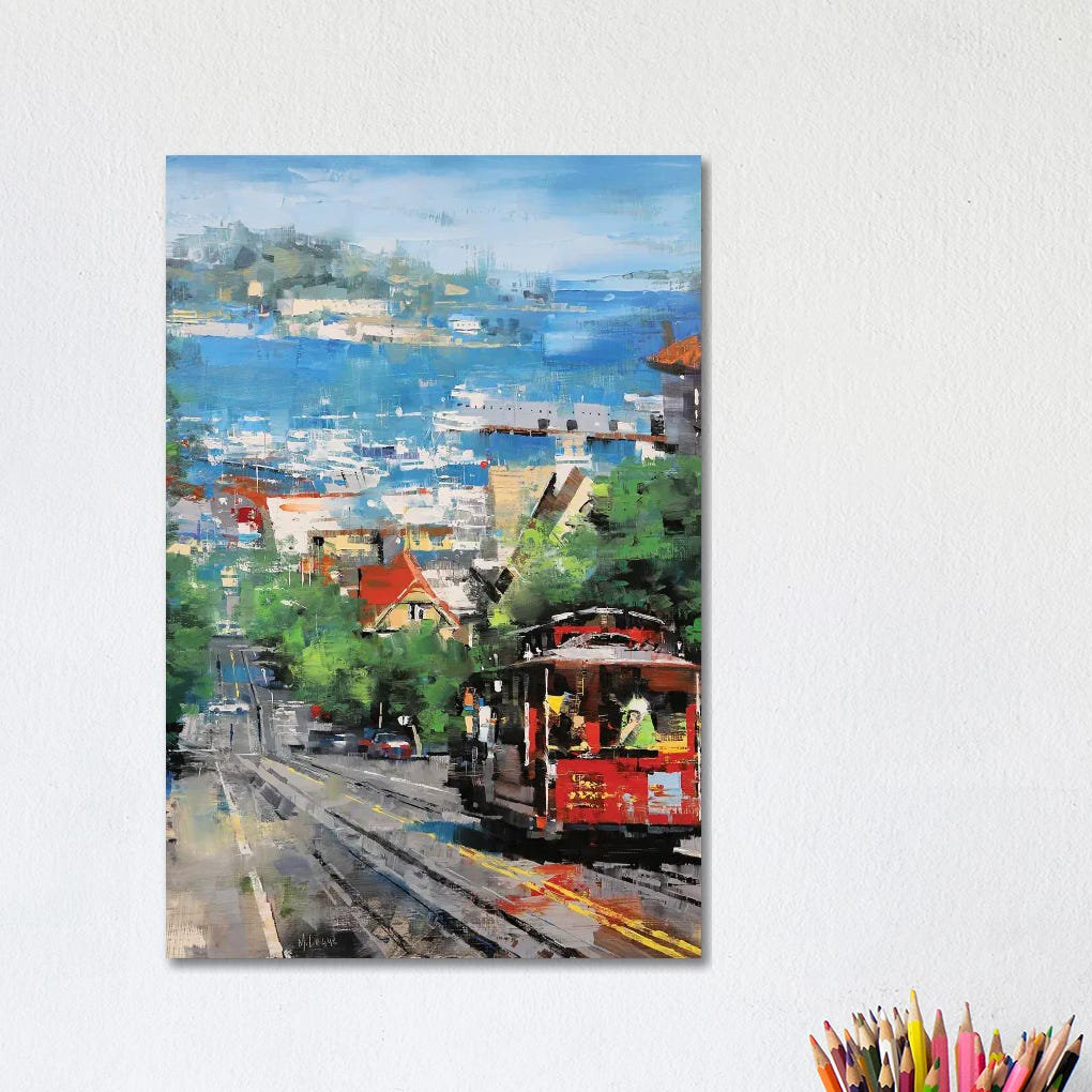 East Urban Home Alcatraz by Mark Lague - Wrapped Canvas Painting | Wayfair