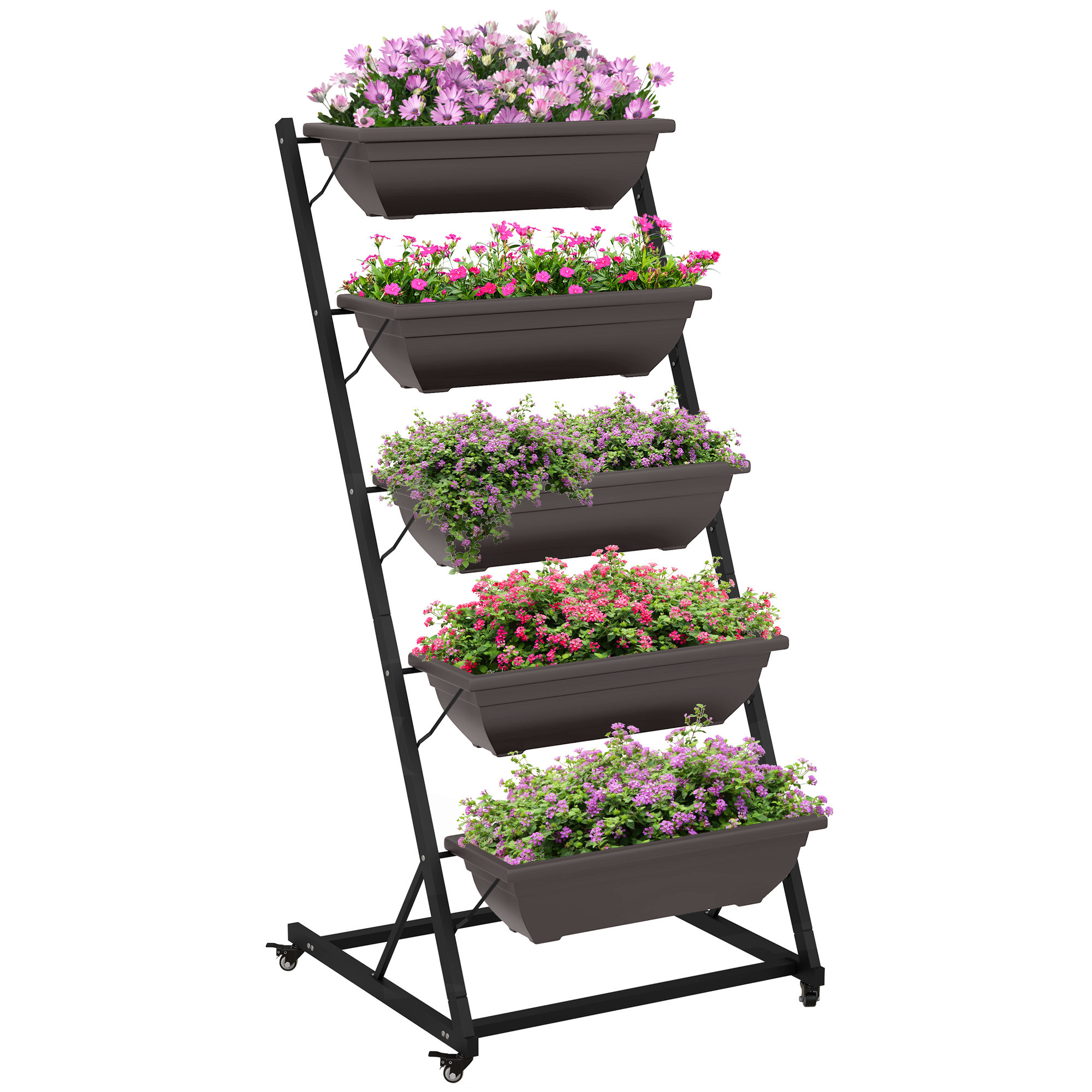 Arlmont & Co. Shanteka Vertical Raised Garden Bed with Wheels, 5 ...