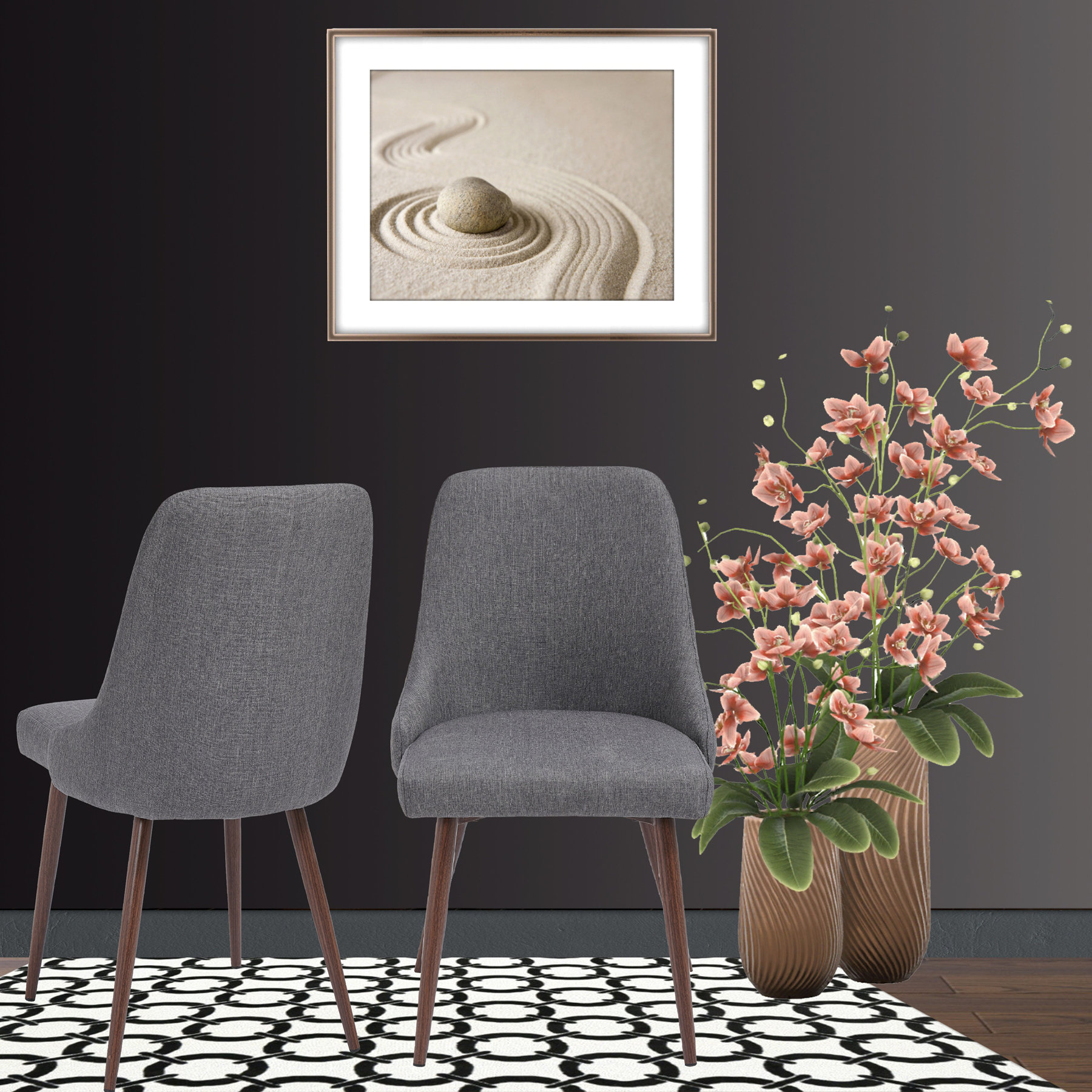 Corrigan Studio Oslo Modern Upholstery Side Dining Chair Set of 2 ...