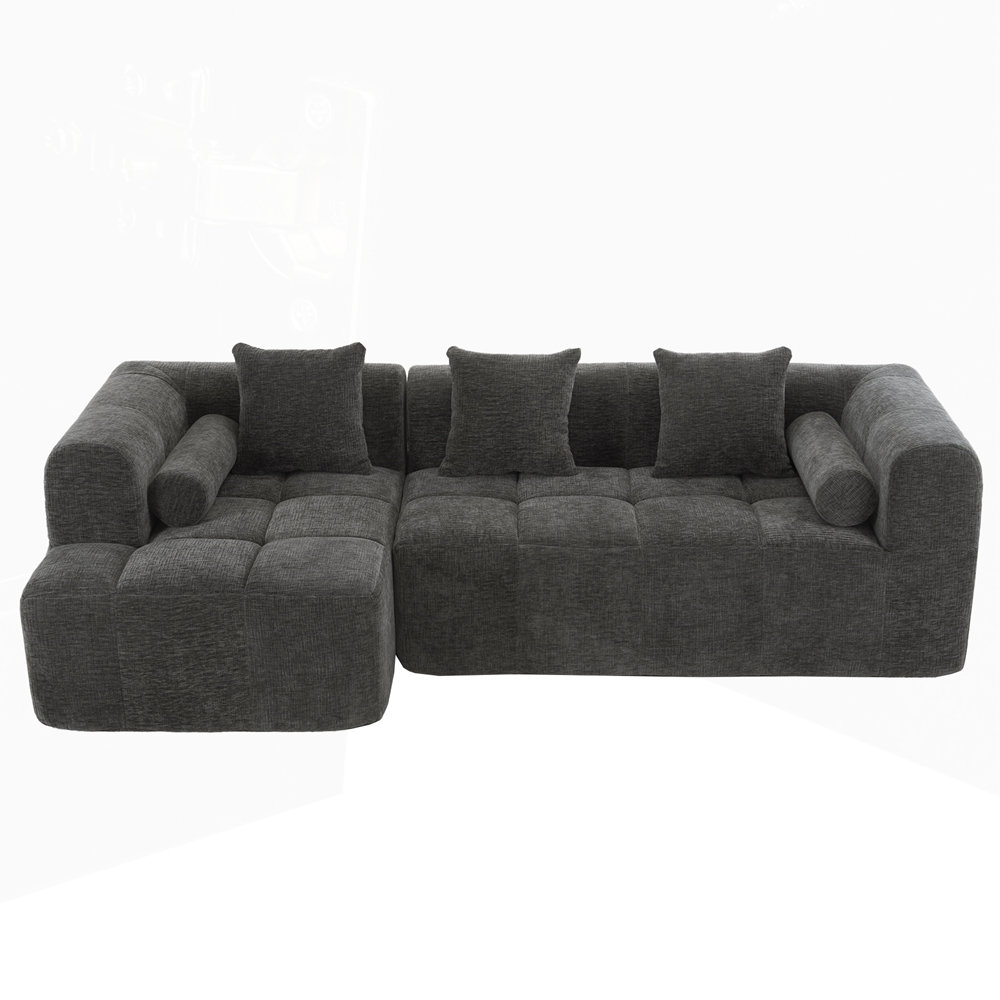 Ebern Designs Sectional Sofa Full-Compressed Sofa Modular Sofa with ...