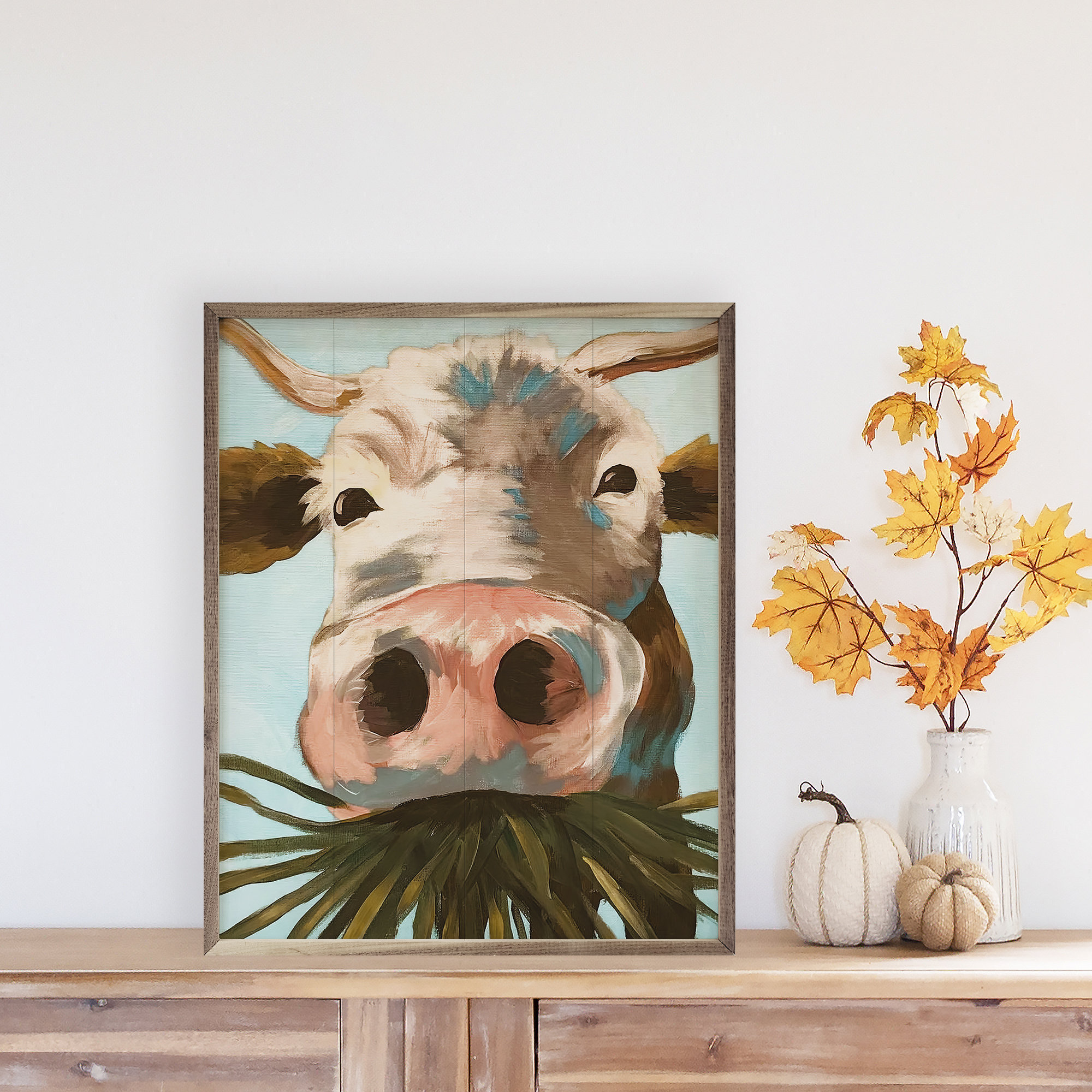 August Grove® Cow Munching Grass By Morgan Adams | Wayfair