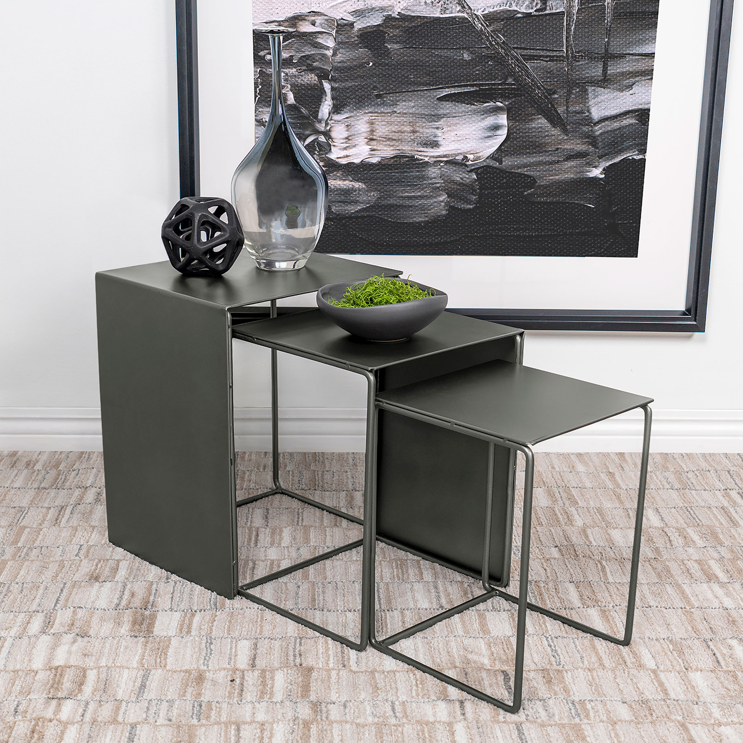 Latitude Run® Kellen Iron Top Nesting Tables | Wayfair
