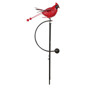 Arlmont & Co. 56"H Metal Rocking Cardinal Stake for Garden, Patio ...