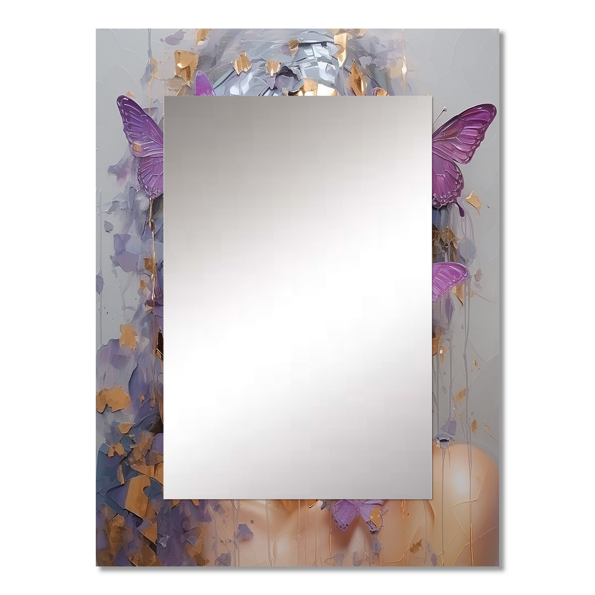 Mercer41 Purple and blue butterfly woman angel - Woman Glam Decorative ...