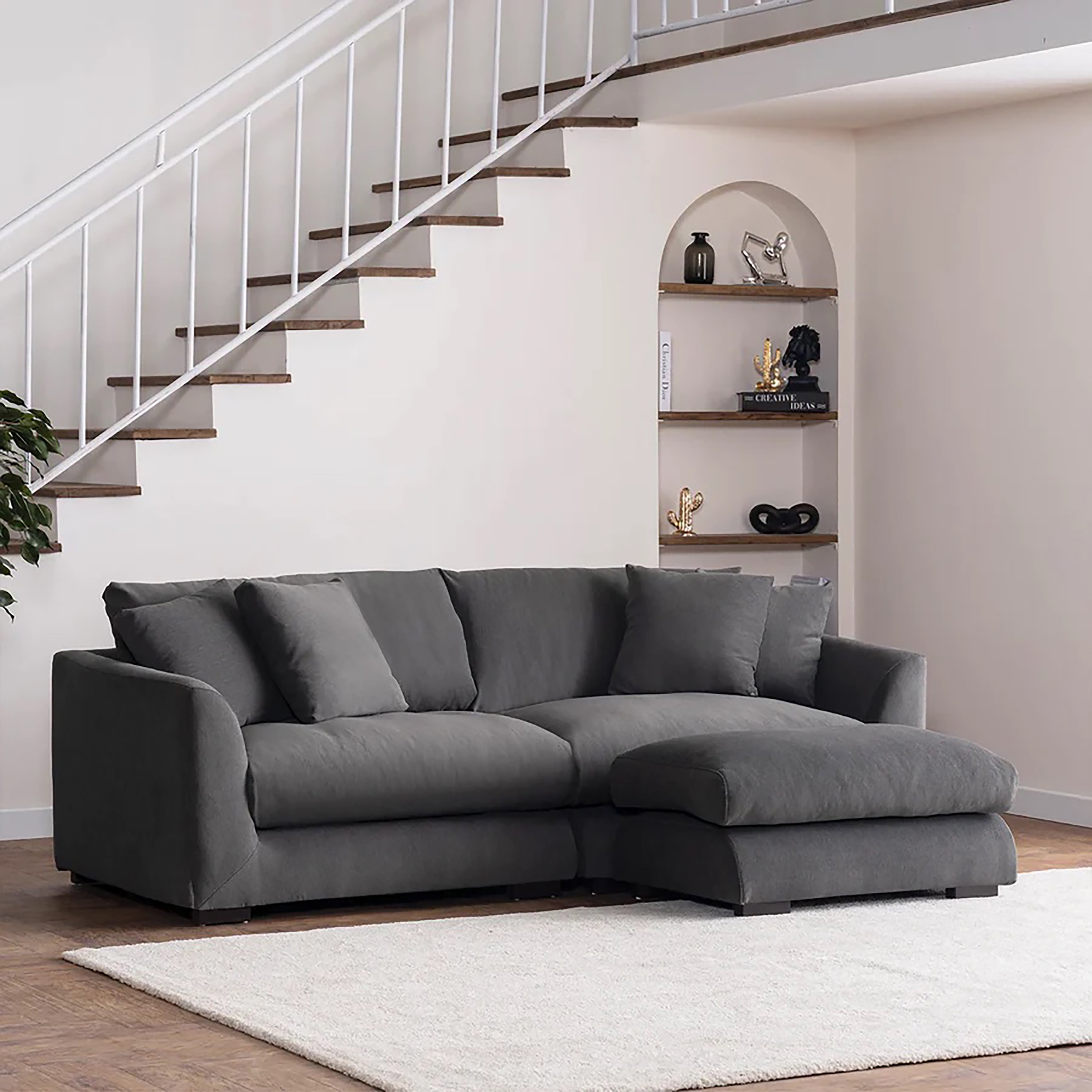 Latitude Run® Melbourne Feather Sofa With Ottoman - Wayfair Canada
