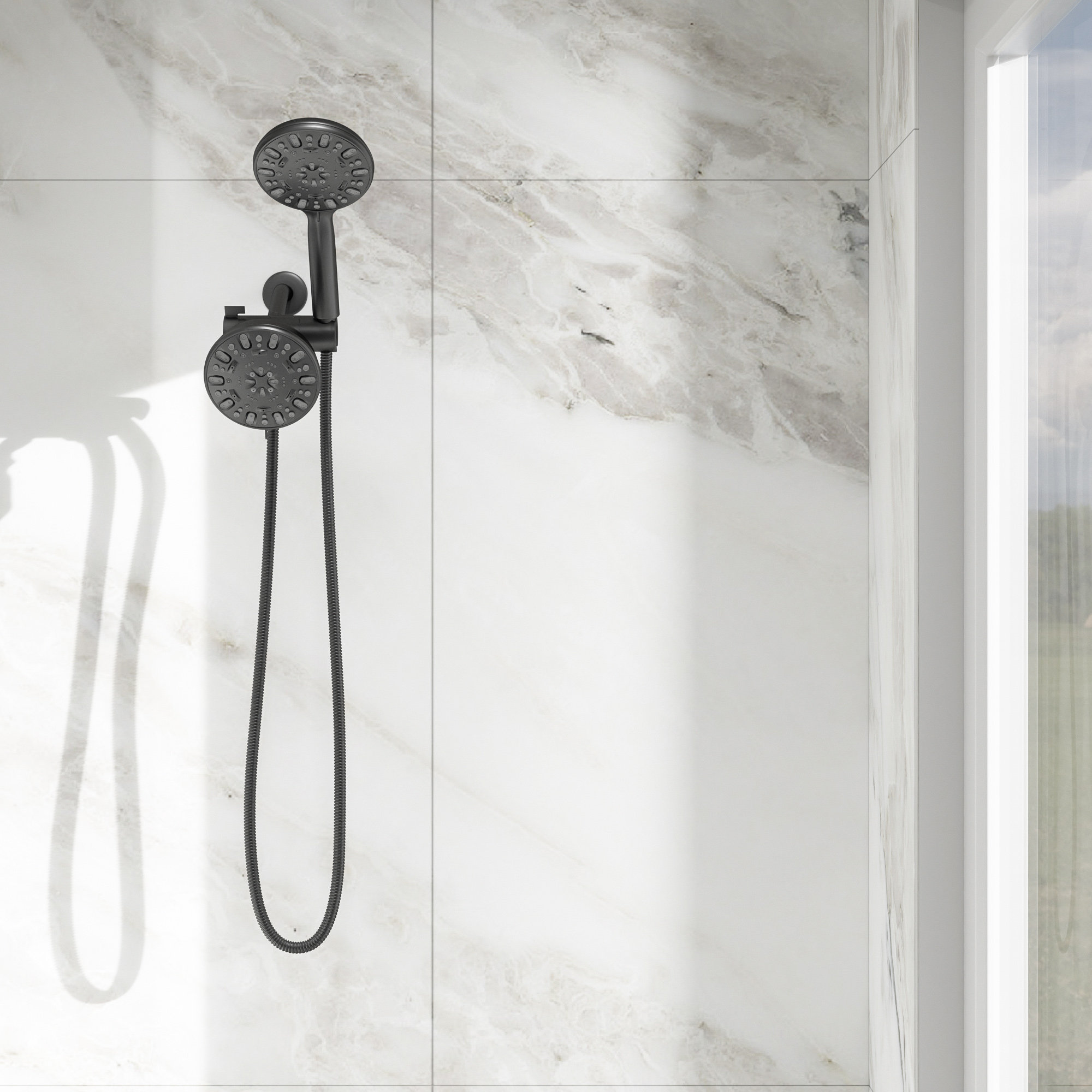 Yowinki Double Rain Shower Set with 7-Functions - Wayfair Canada