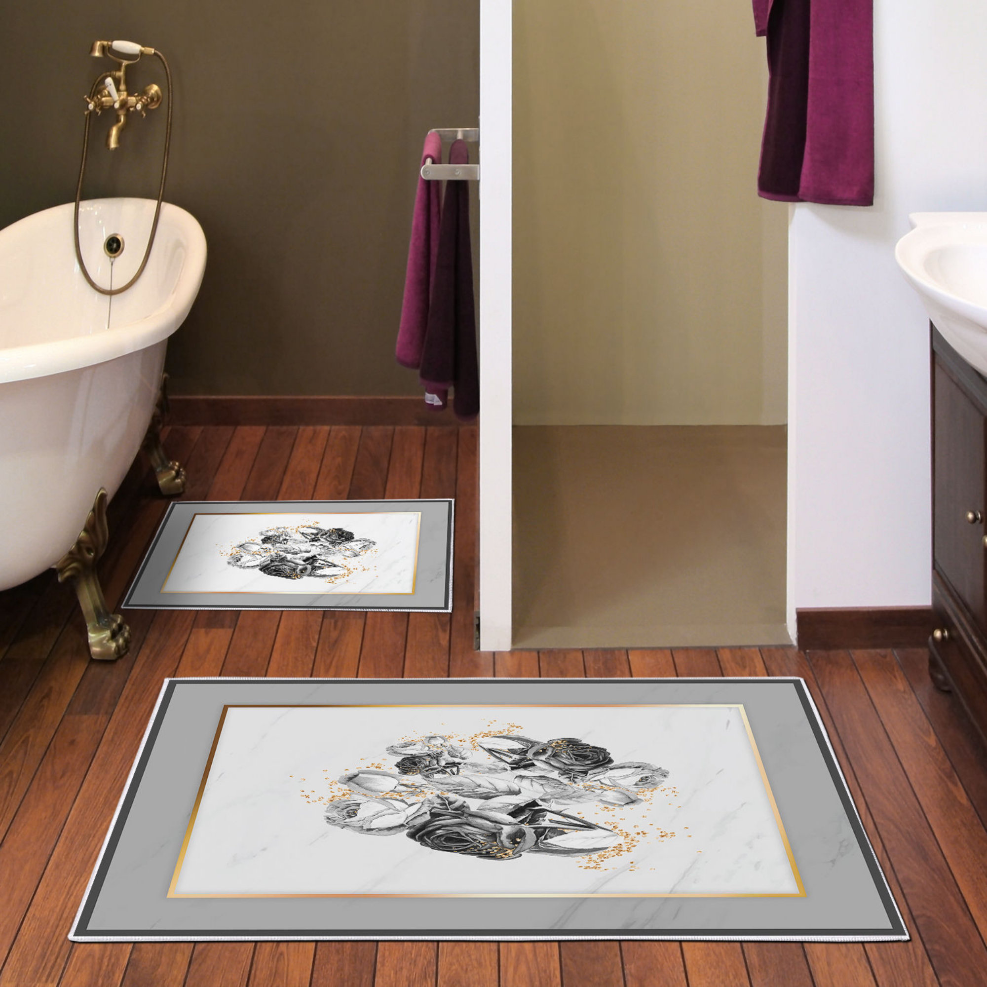 East Urban Home Isenberg 2 Piece Bath Rug Set | Wayfair