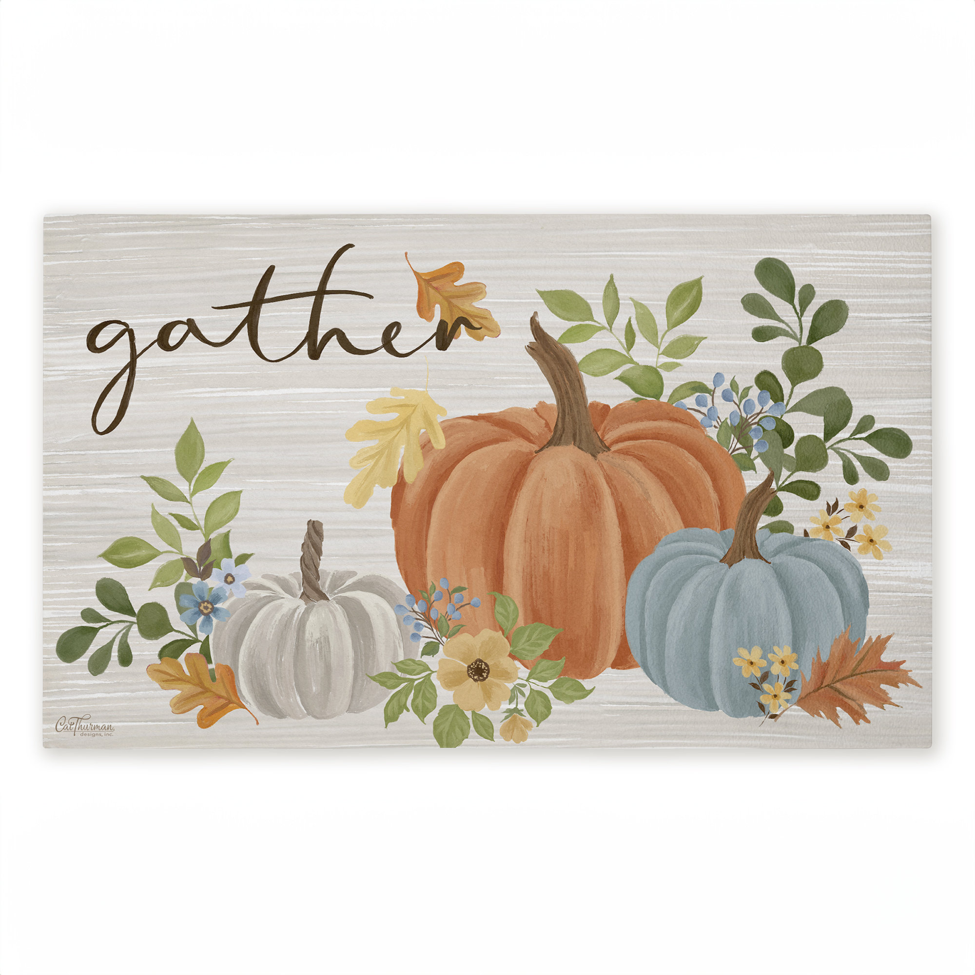 Ophelia & Co. Gather Welcome Autumn Pumpkins Printed Outdoor Door Mat ...