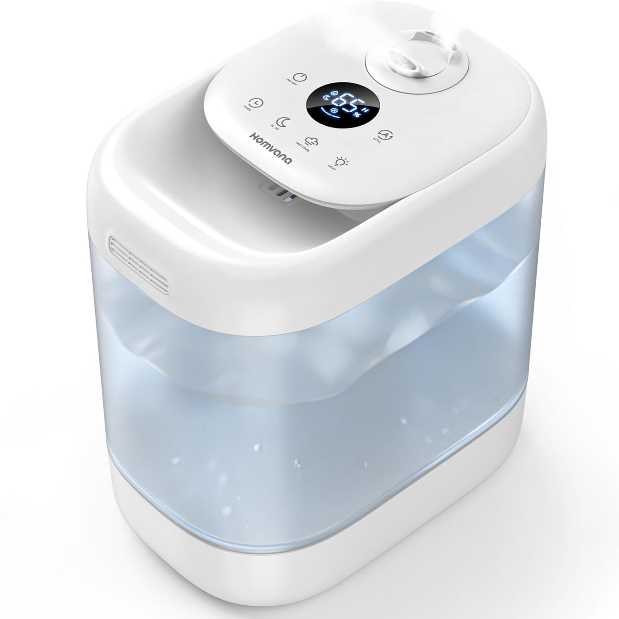 HomCom 5L Super Easy Clean Top Fill Auto Adaptive Cool Mist Humidifier ...