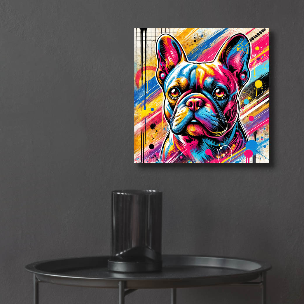 Winston Porter 'French Bulldog - Abstract' by Rey Klimt Acrylic Glass ...
