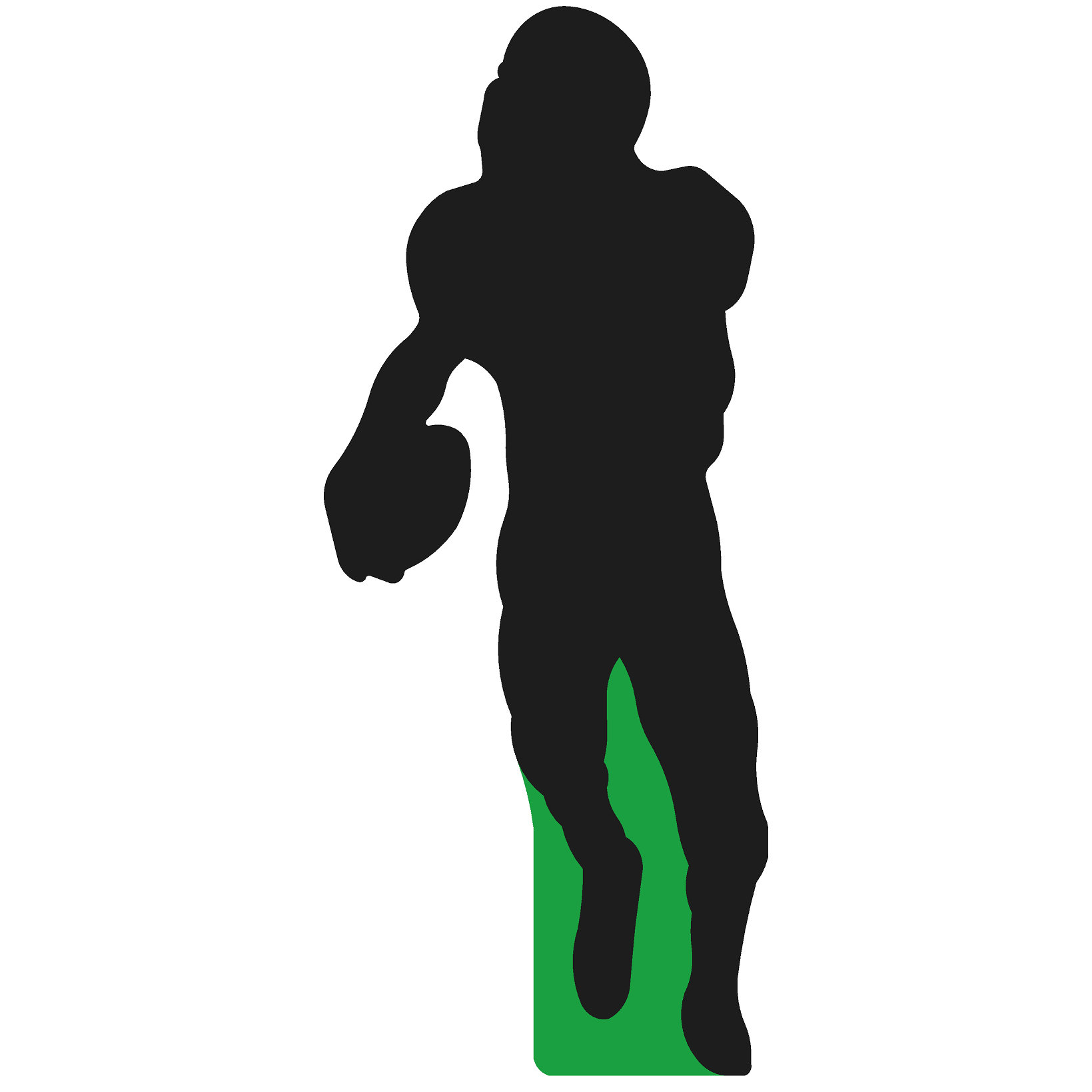 Wet Paint Printing Runningback Football Silhouette Cardboard Cutout ...