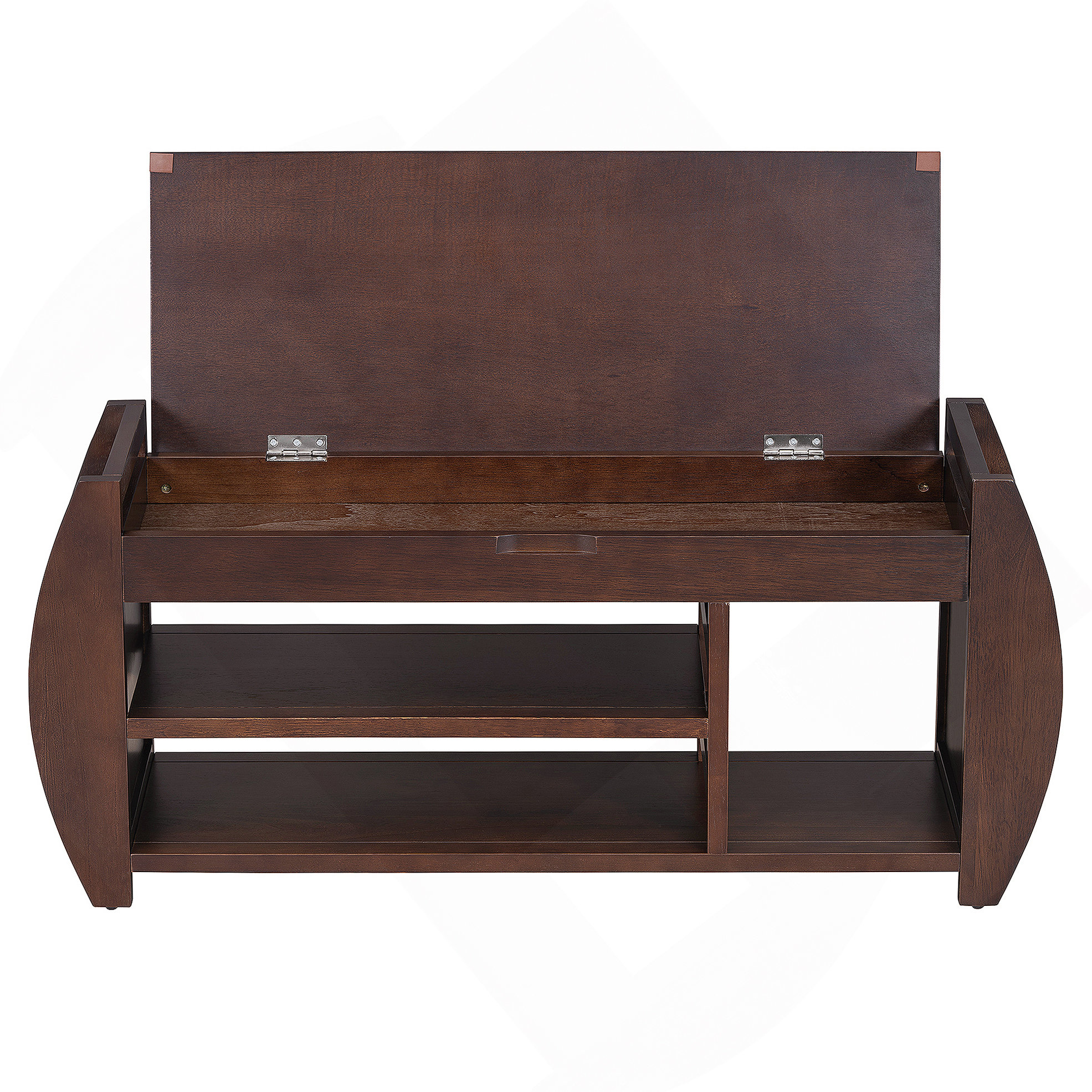 George Oliver Retro Multifunctional Storage Bench with Cushion and ...