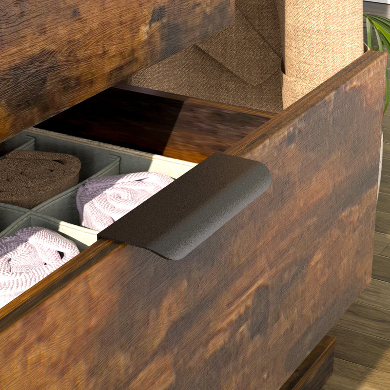 17 Stories Latissia 55"W Cloth Rack With 6-Drawer Dresser And Charge ...