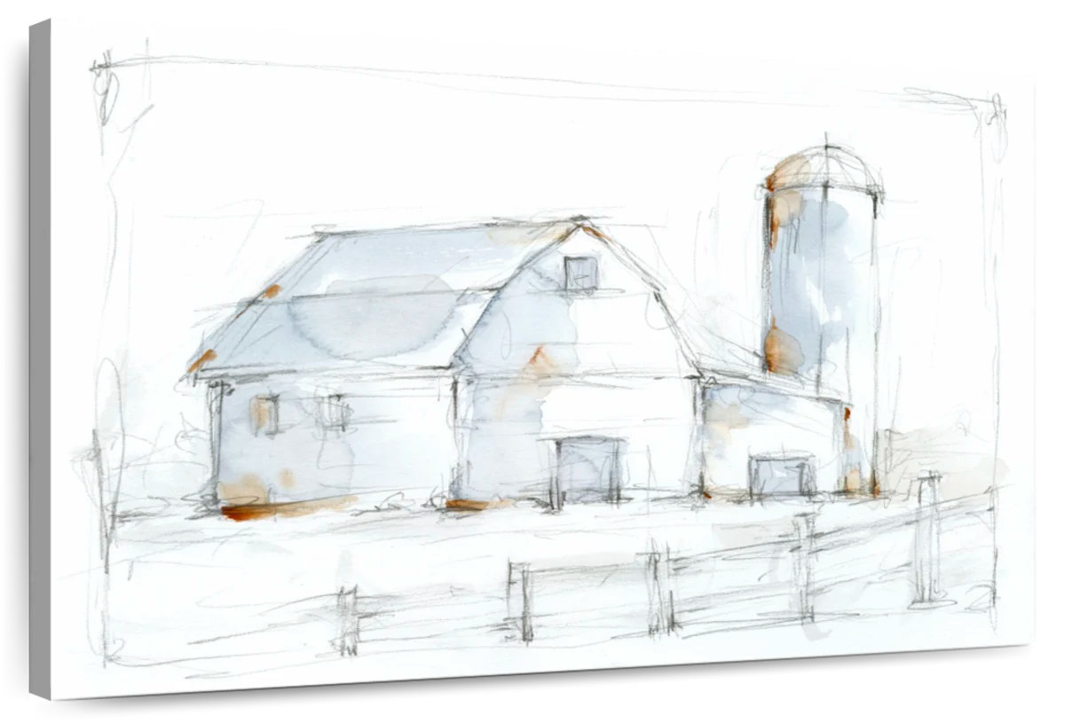 Dakota Fields Barnyard Pencil Sketch I - Wayfair Canada