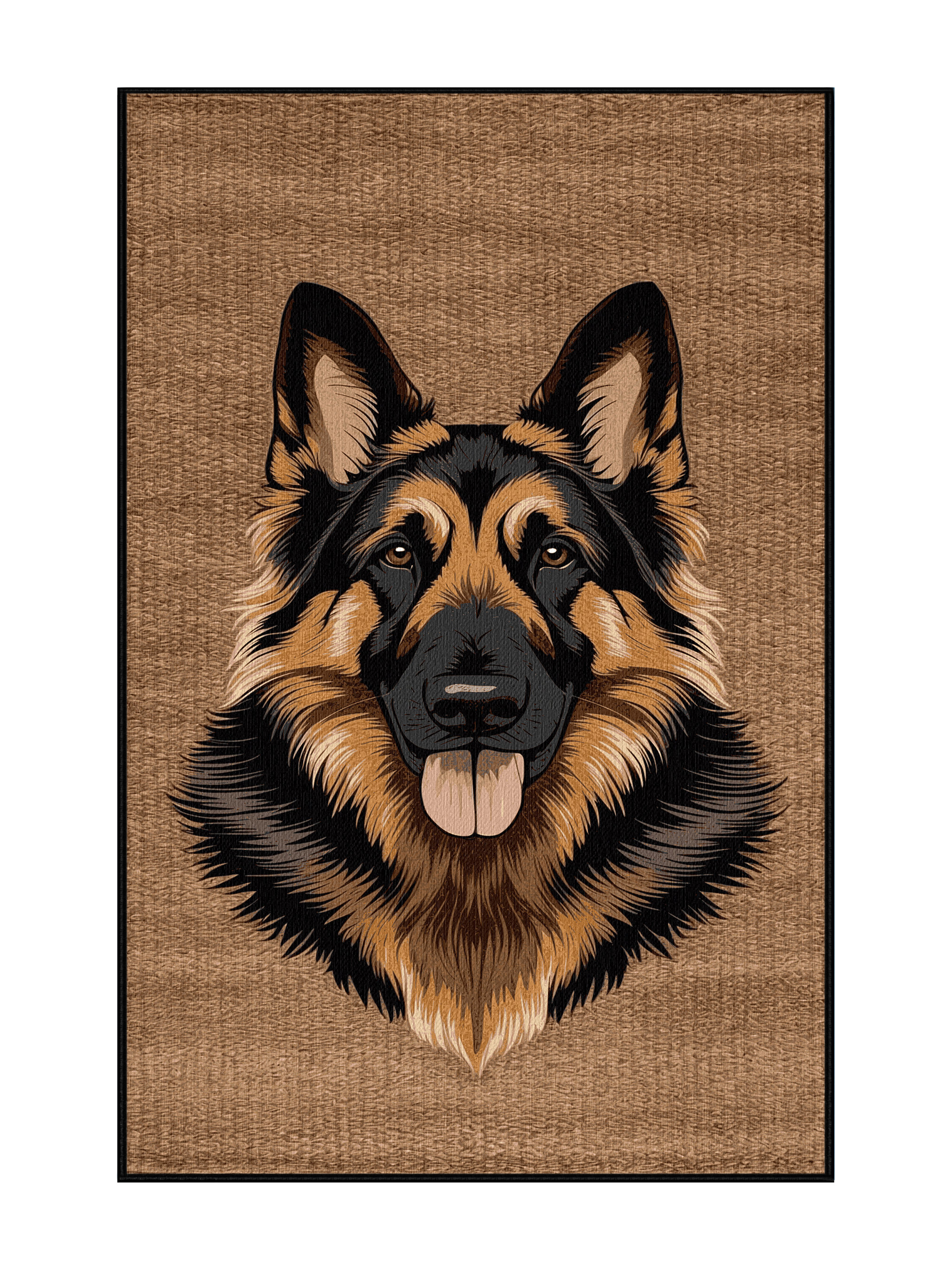 Foundry Select Washable German Shepherd Dogs Area Rug | Wayfair