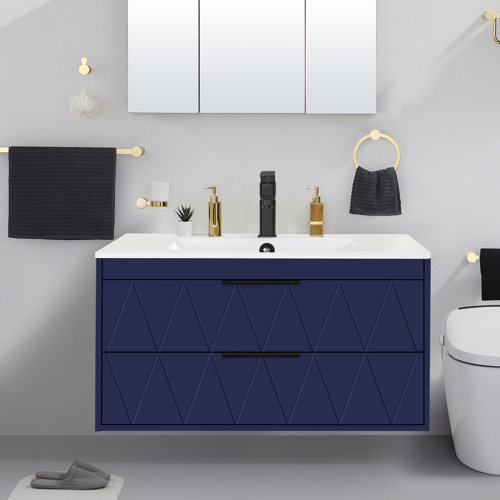 Blue Single Vanities You'll Love | Wayfair