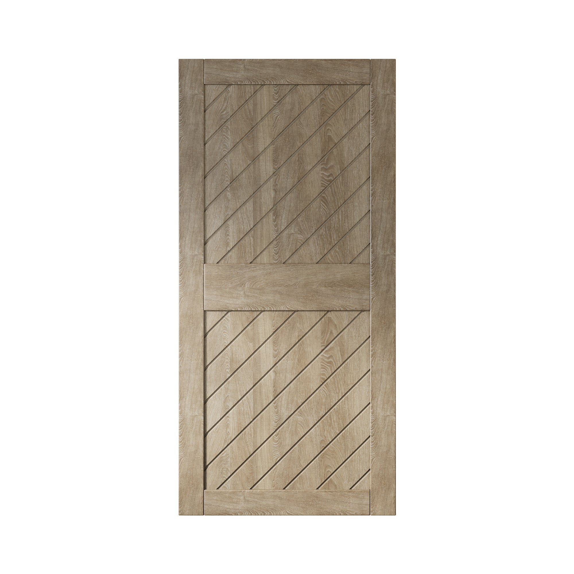 Homacer Slanted Stripe Design Classic Gray Finished & Unassembled Pine ...