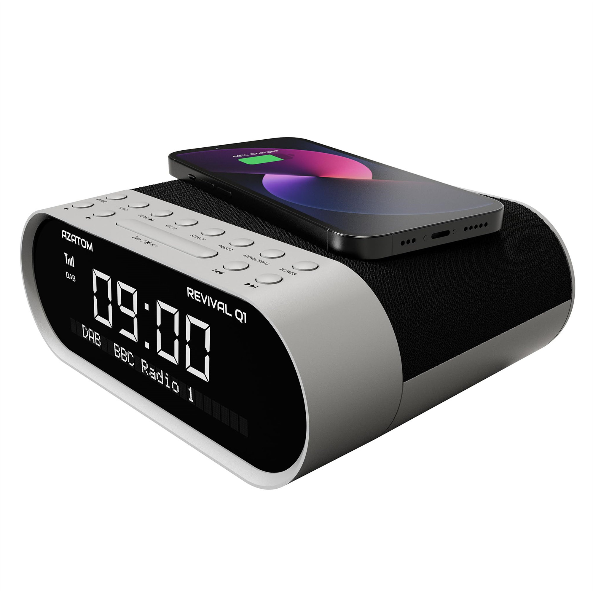 Corrigan Studio Digital Metal Electric Alarm Tabletop Clock Black ...
