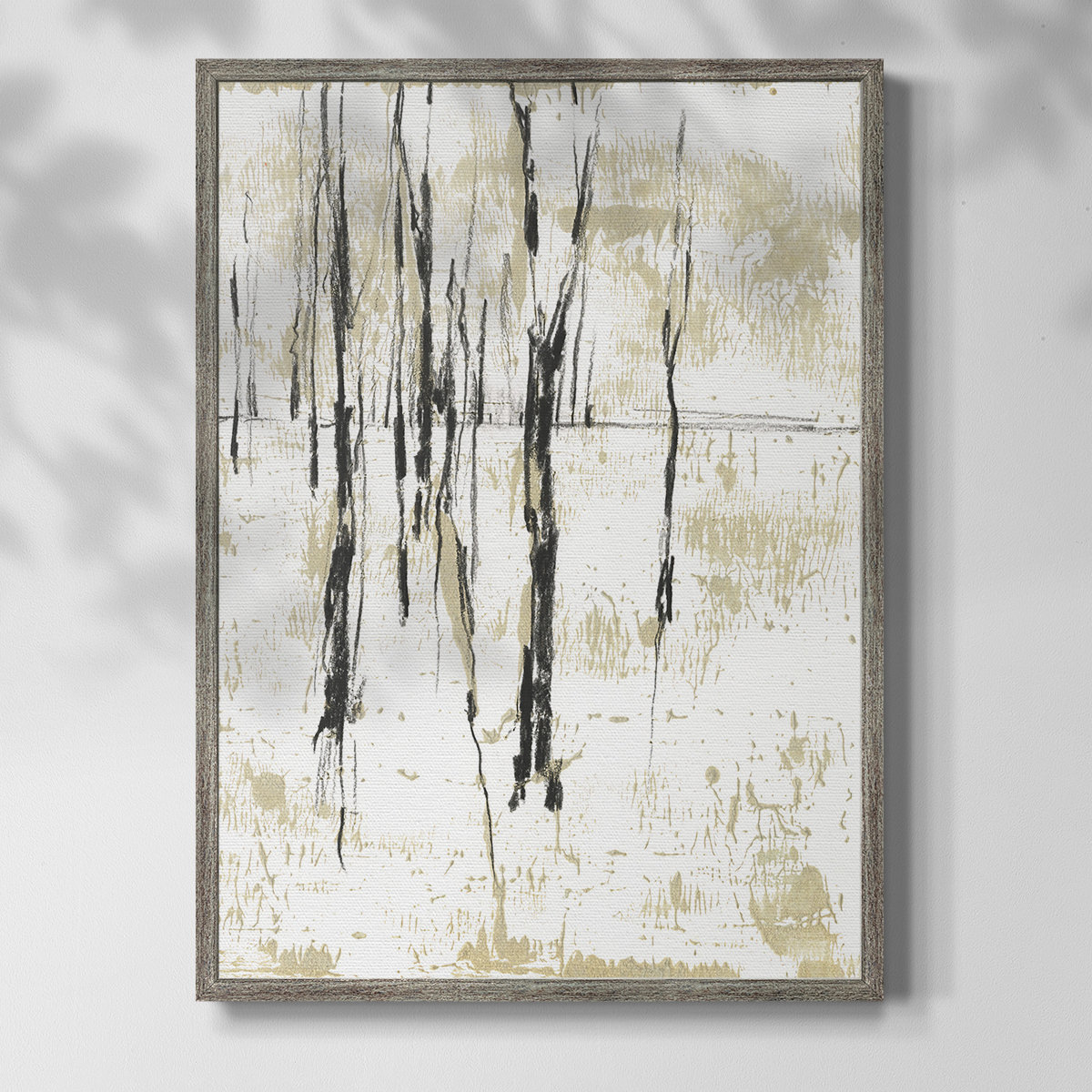 Wrought Studio™ Gilded Forest I Framed Print - Solid Wood | Wayfair