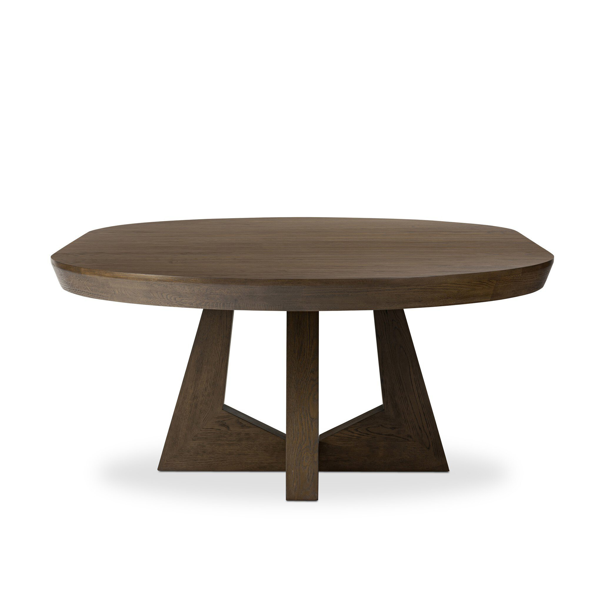 Hokku Designs Olaf Round Extension Dining Table-Fawn Oak Veneer | Wayfair