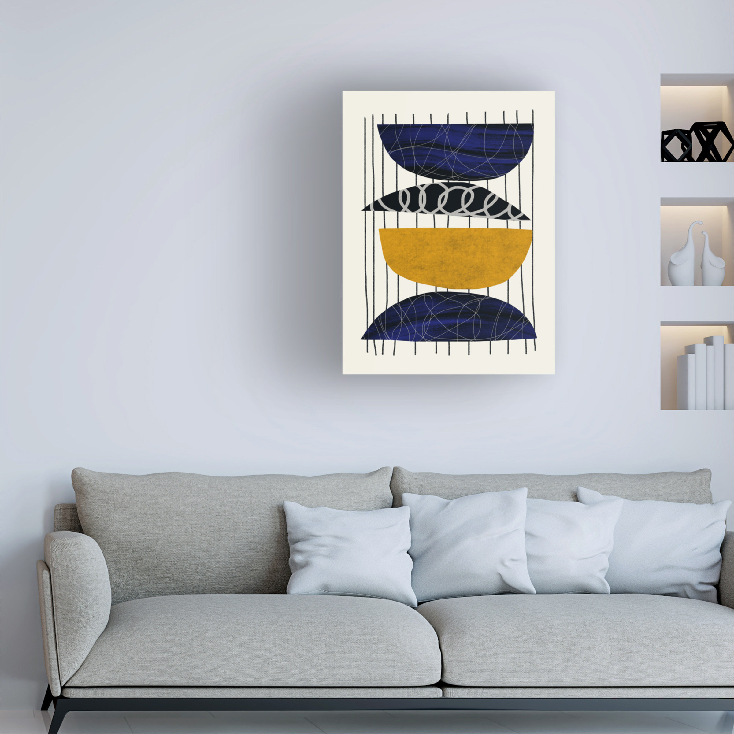 Trademark Fine Art Little Dean Sphere Cut Out Collage Canvas Art | Wayfair