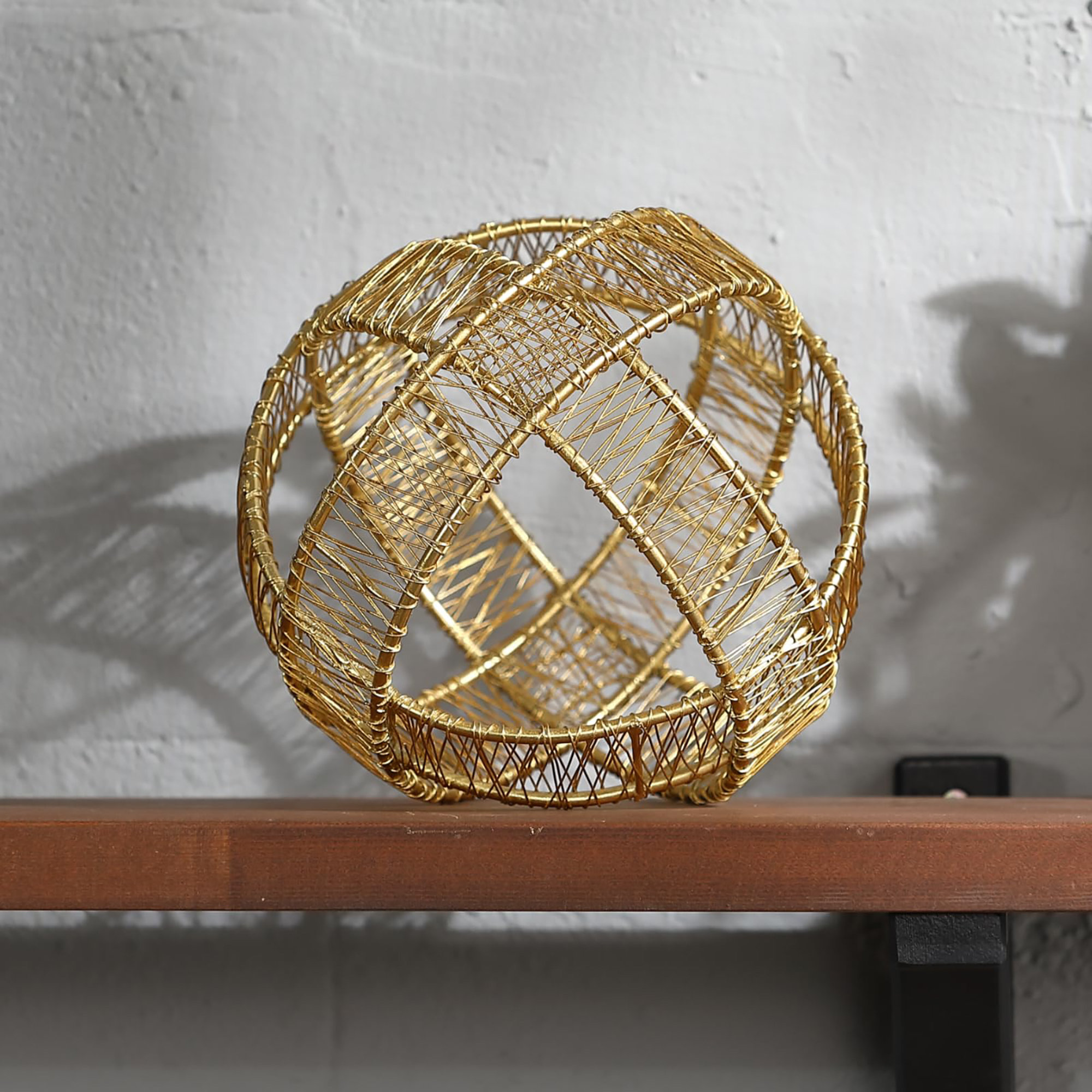 Mercer41 7-inch Metal Round Woven Sphere | Wayfair