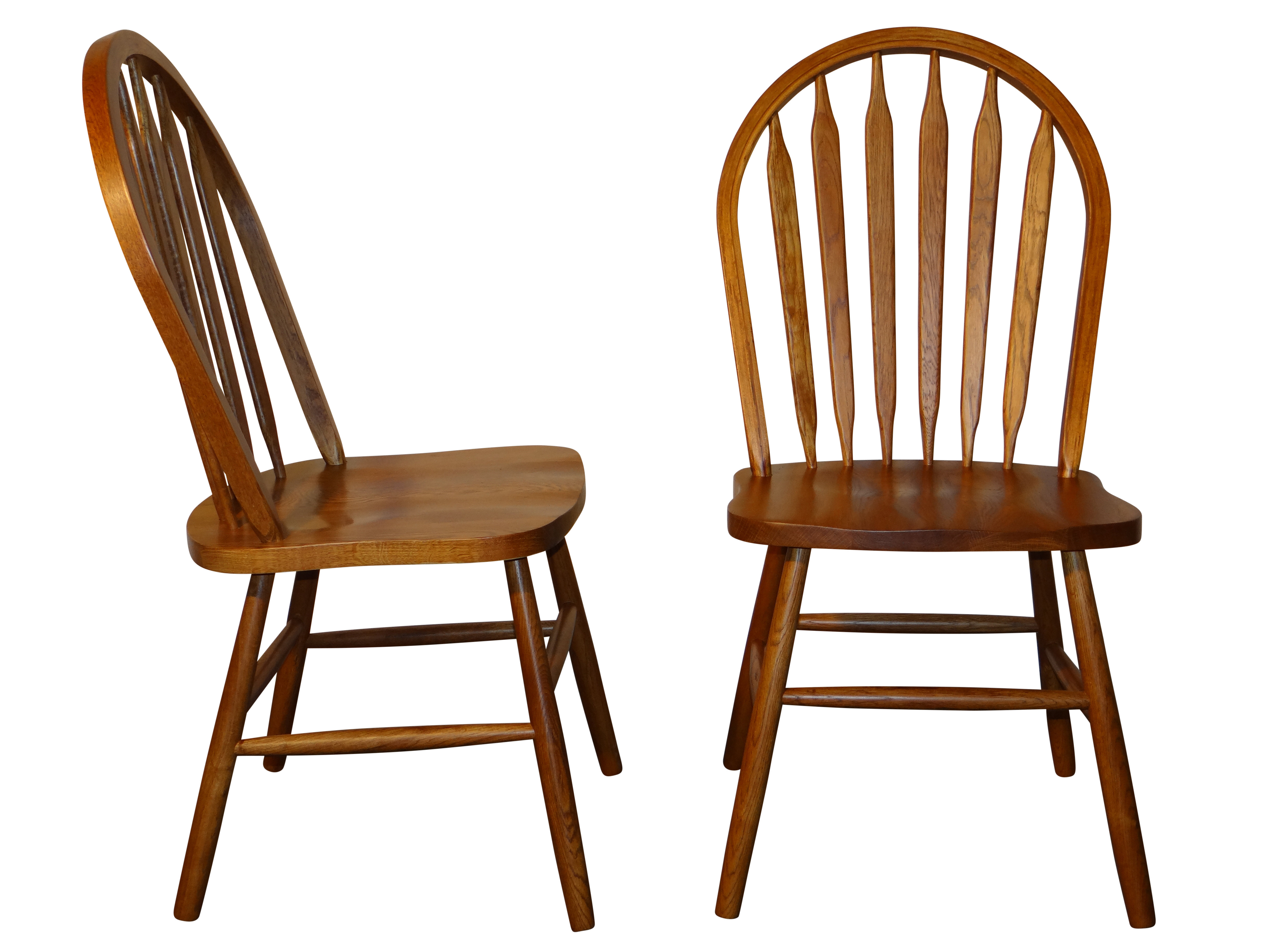 Gracie Oaks Lillith Solid Wood Windsor Back Side Chair in Golden ...