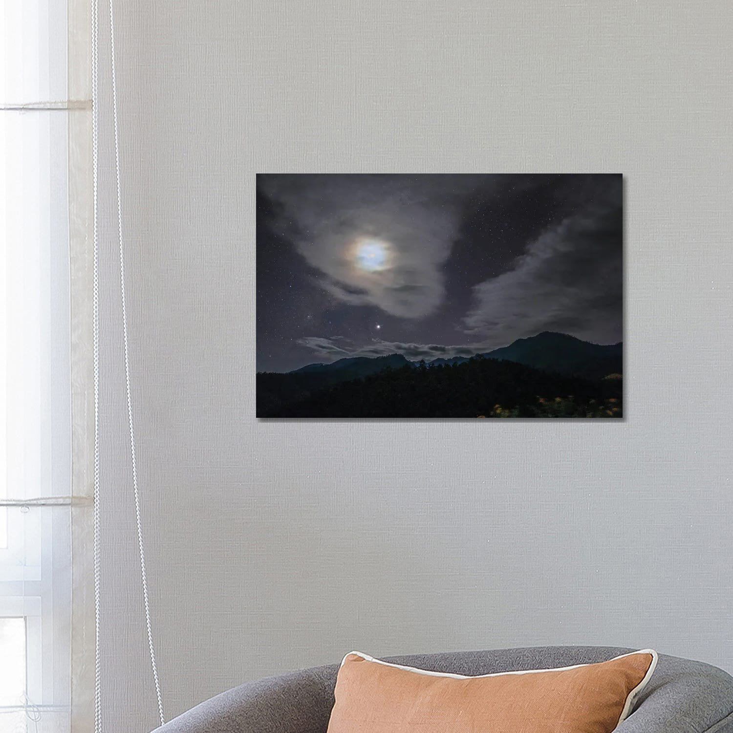 East Urban Home The Lunar Corona Appear Among The Passing Clouds Above ...