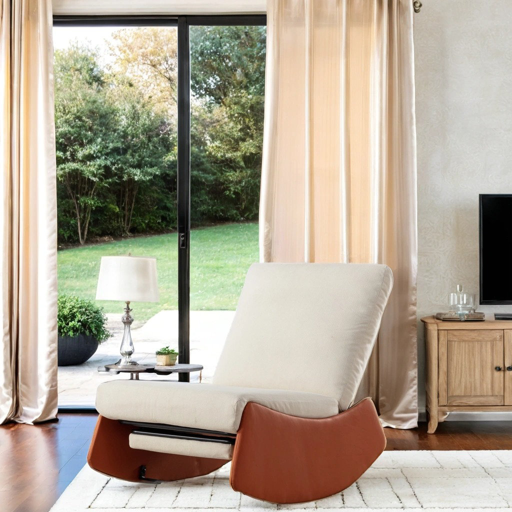 Wade Logan® Modern Rocking Recliner Chair – Plush Padded Rocker with ...